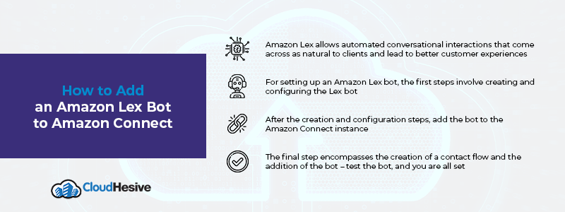 How to Add an Amazon Lex Bot to Amazon Connect | CloudHesive